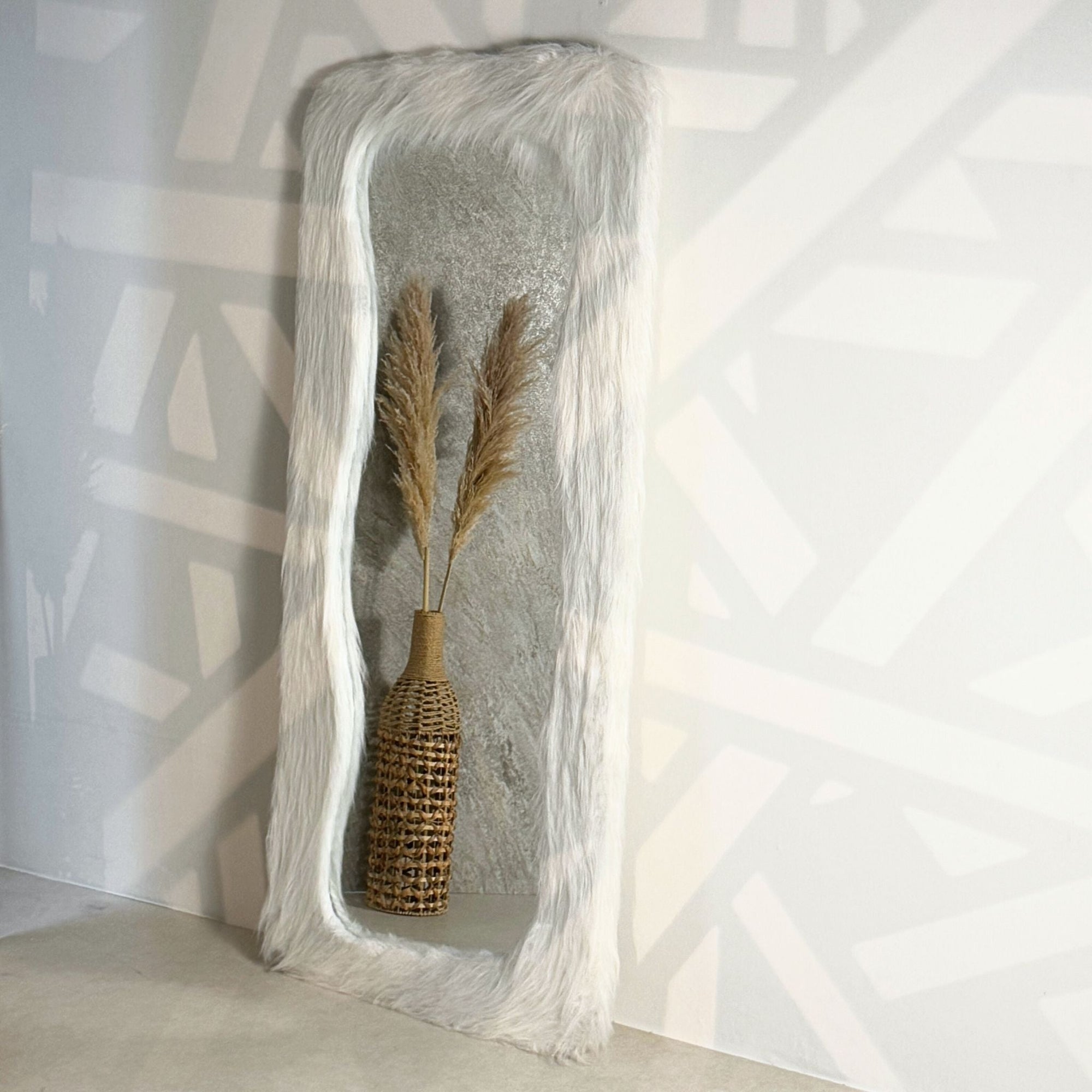 Faux fur full length Mirror | SHAGHAF HOME