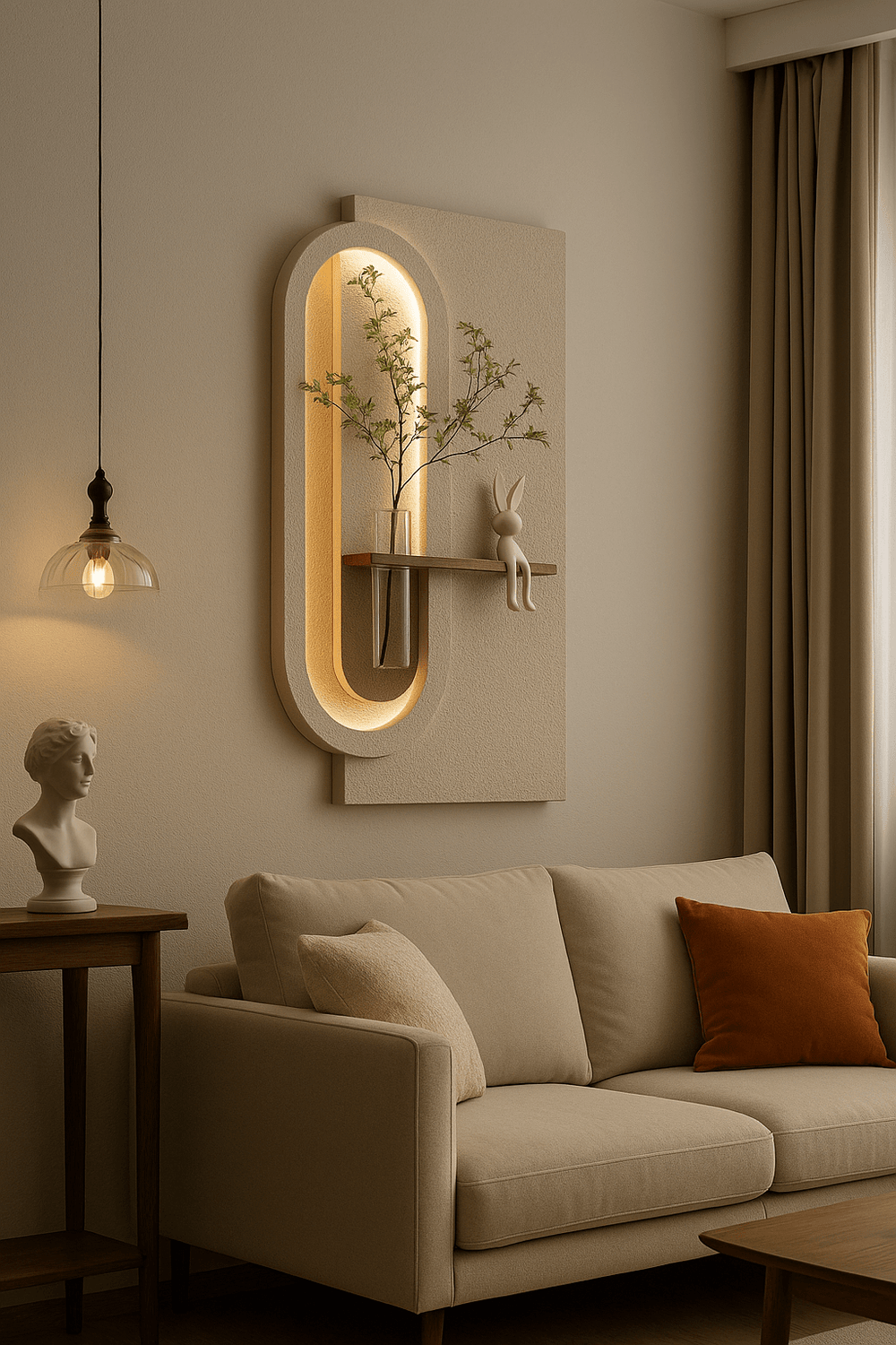 Luxury Handmade Sandstone Wall Panel with LED Light | SHAGHAF HOME