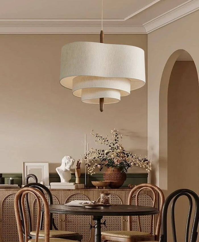 Modern Layered Fabric Pendant Lamp – 70 cm Wide | SHAGHAF HOME