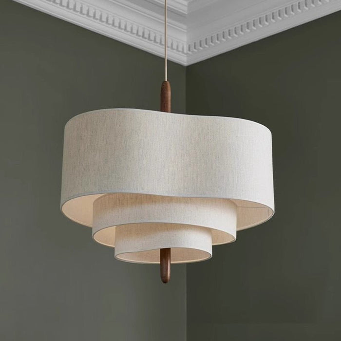 Modern Layered Fabric Pendant Lamp – 70 cm Wide | SHAGHAF HOME
