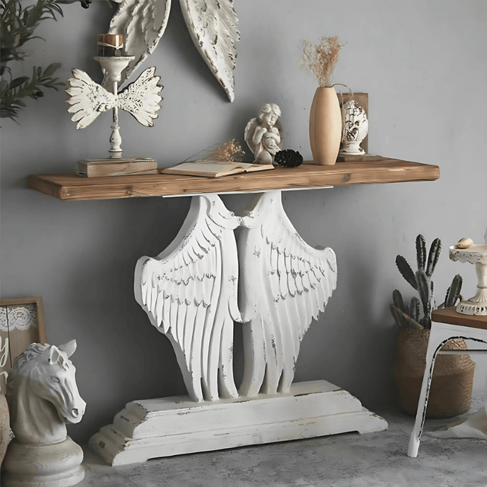 Rustic Angel Wing Console Table – French Country Hallway Accent ...