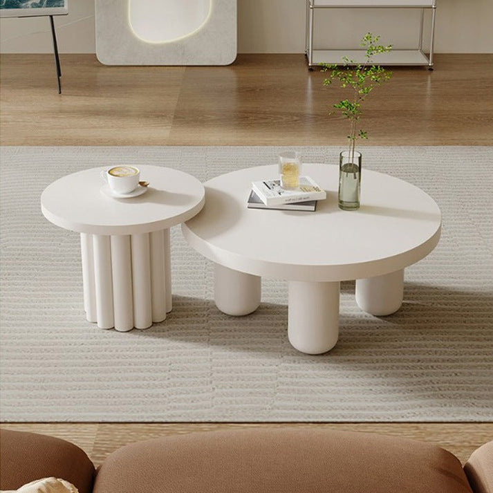 Bohemian style wood coffee table set ( 2 tables ) – SHAGHAF HOME